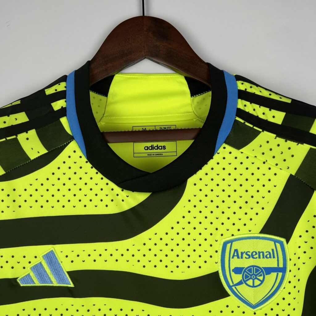 Arsenal 23-24 Away fluorescent Yellow Football Kit | Thegalaxykits